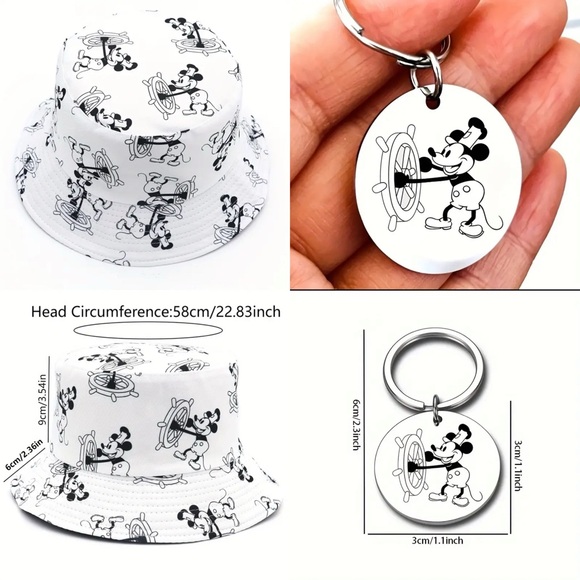 Tasha’s Boutique | Accessories | Vintage Mickey Mouse Set Hat And Key ...
